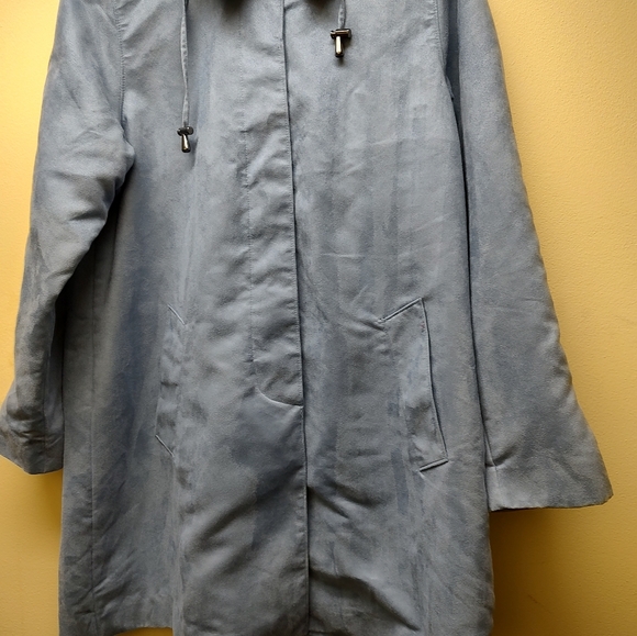 Appleseed's | Jackets & Coats | Appleseeds Steele Blue Faux Suede Coat | Poshmark